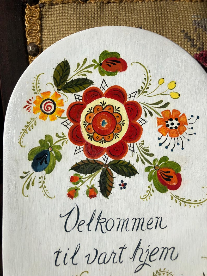 Norwegian Rosemaled Hand-painted Wall Hanging - Etsy