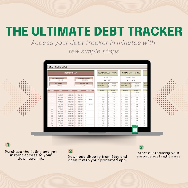 Debt Payoff Tracker Spreadsheet | Snowball & Avalanche Method | Excel ...