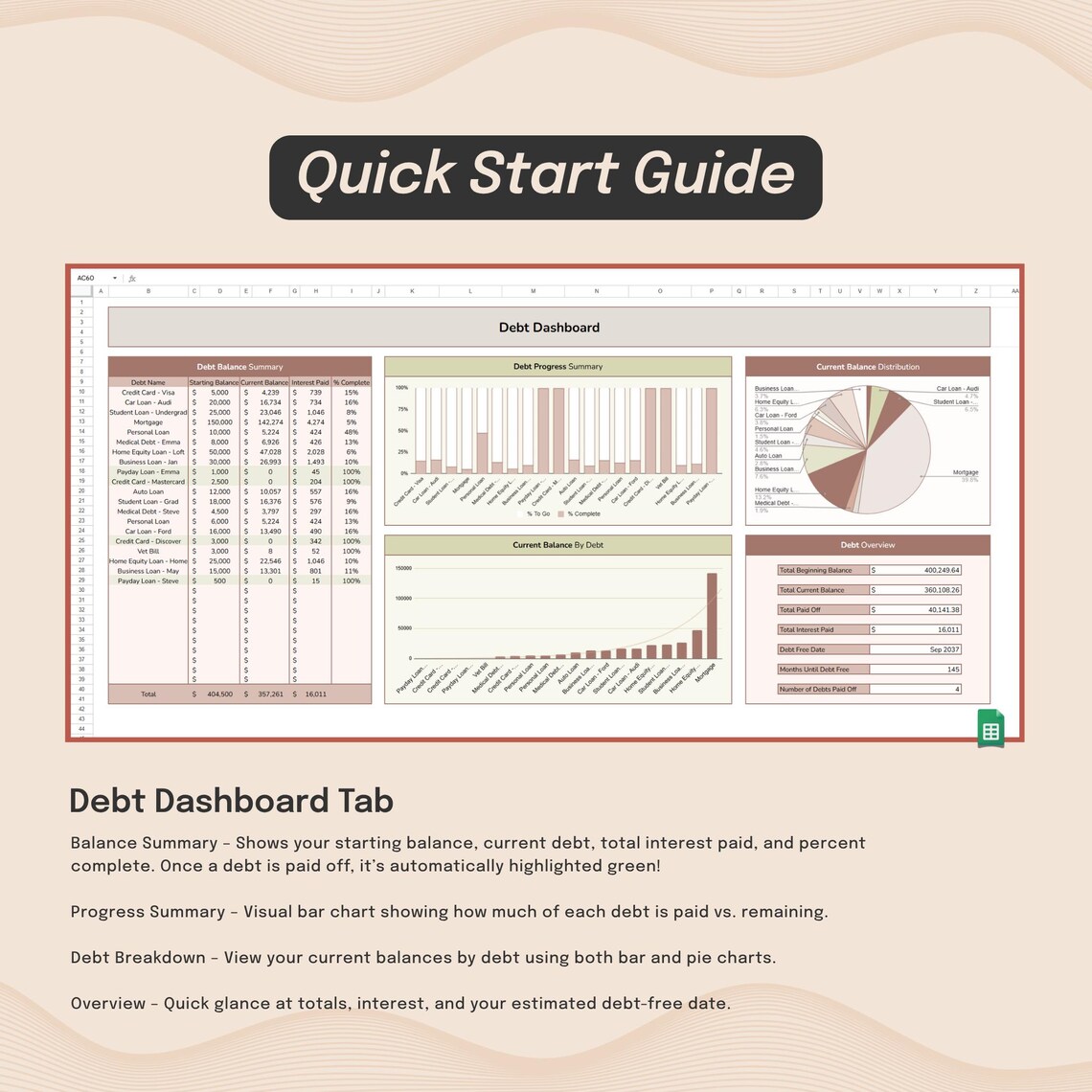 Debt Payoff Tracker Spreadsheet | Snowball & Avalanche Method | Excel ...