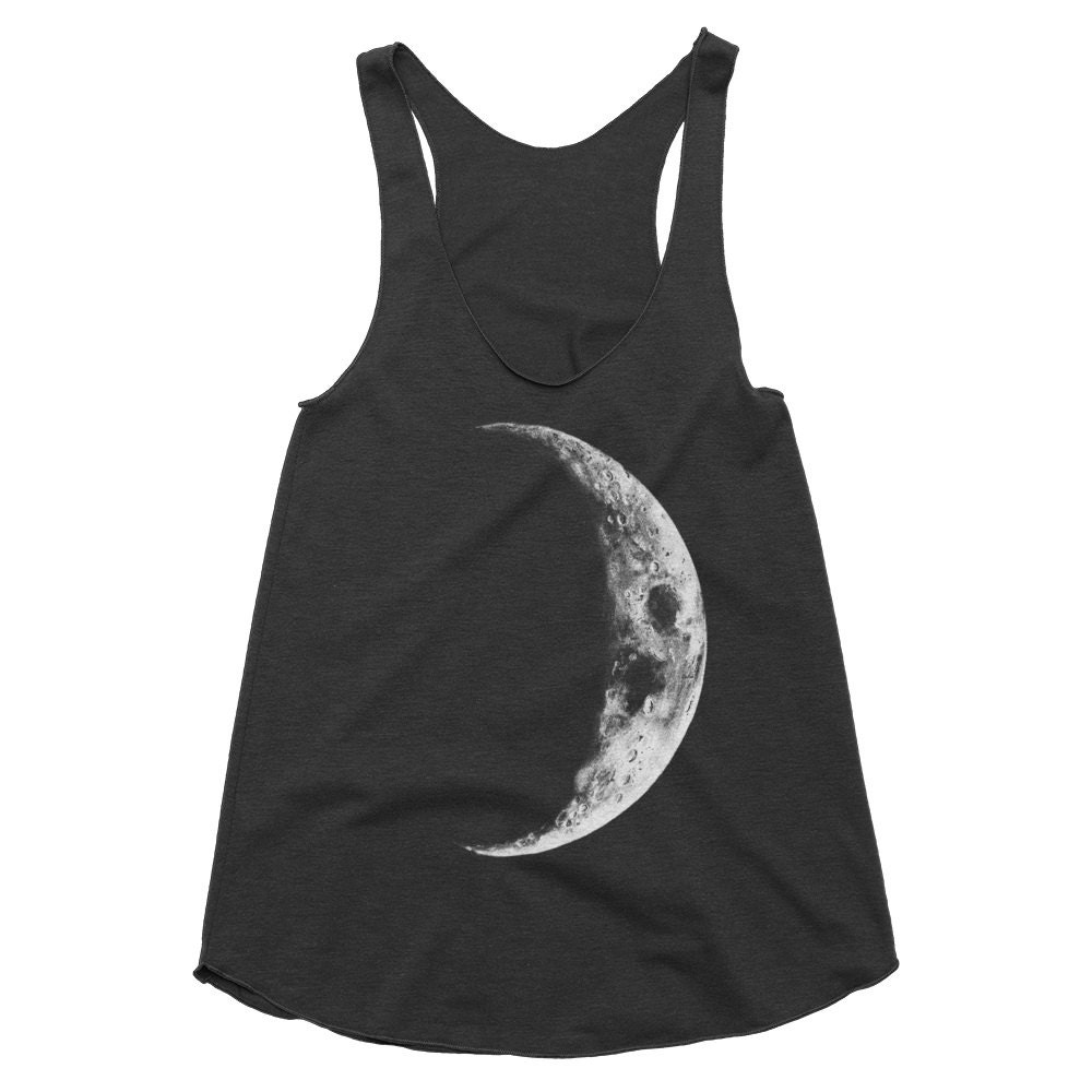 Crescent Moon Racerback Tank, Moon Top, Moon Shirt, Yoga Tank Top ...