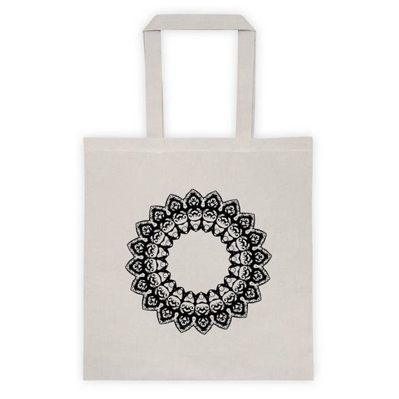 Mandala Tote Bag Mandala Art Mandala Drawing Canvas | Etsy