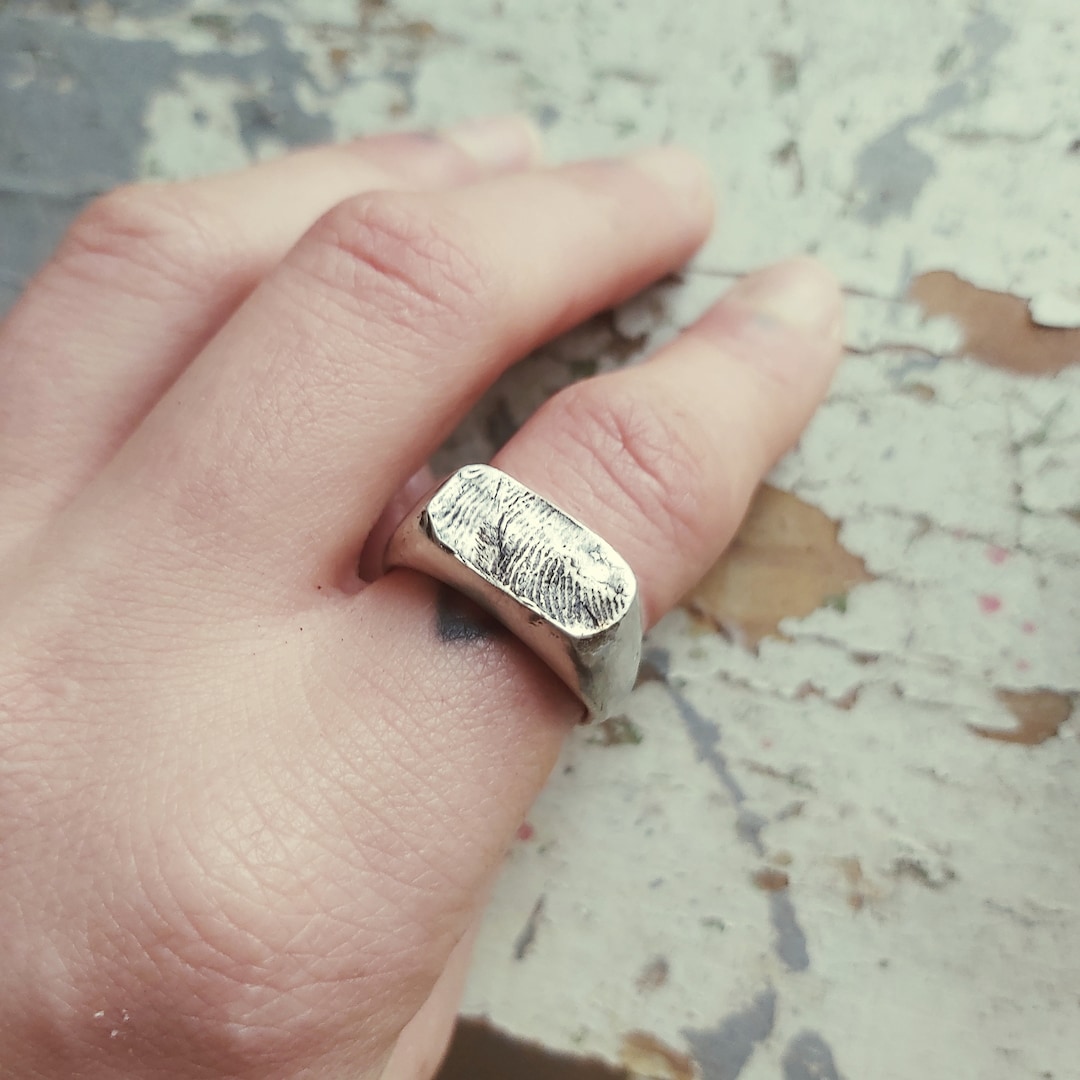 Thumprint Ring Kit Mens - Thumbprint Ring for Woman Kit. Craft Kit ...