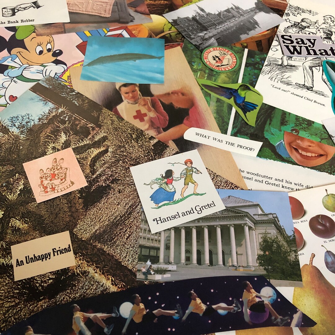 Random Words and Images Collage Kit Junk Journal Supplies Vintage ...