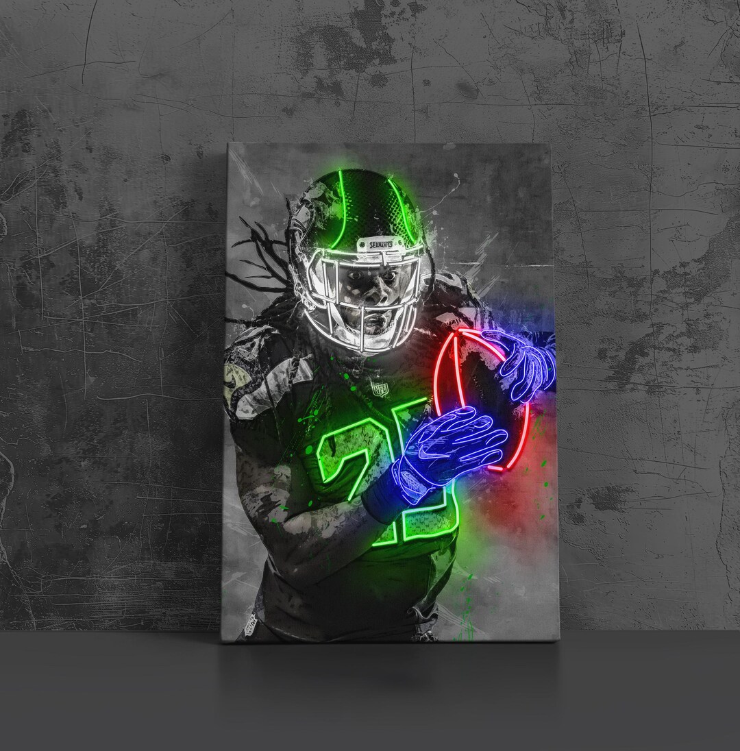 Richard Sherman Poster Seattle Seahawks Canvas NFL Player Wall Art ...