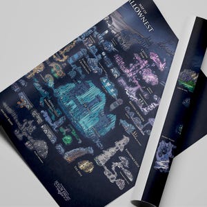 Hollow Knight Map Poster Hollownest World Map Canvas Game Wall Art ...
