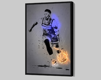 Anthony Edwards Poster Minnesota Timberwolves Framed Canvas Print ...