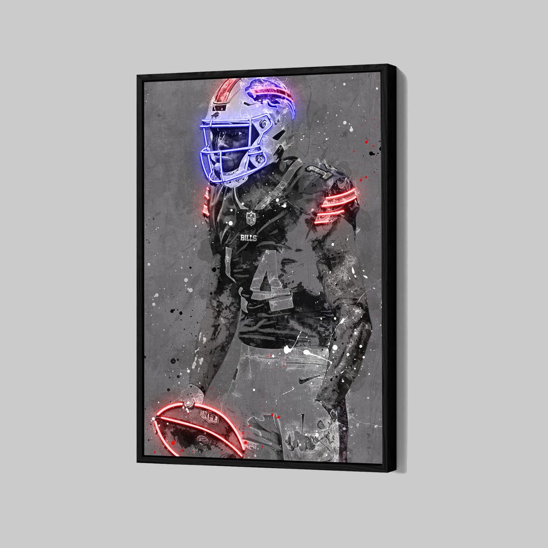 Stefon Diggs Poster Buffalo Bills Canvas NFL Player Wall Art Football ...