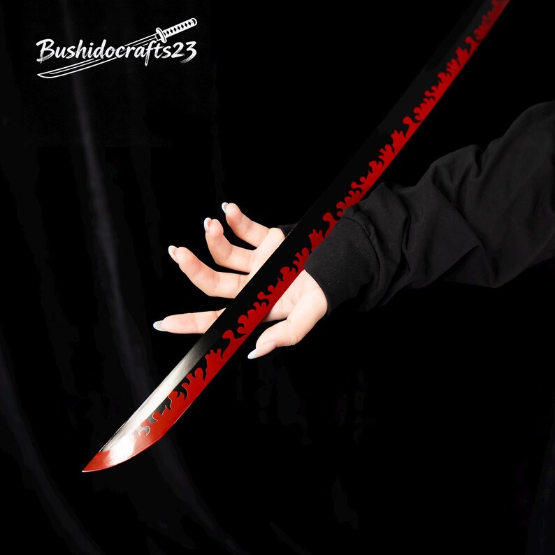 Kyojuro Rengoku‘s Katana Prop - Artisan Replica With Flame Guard ...