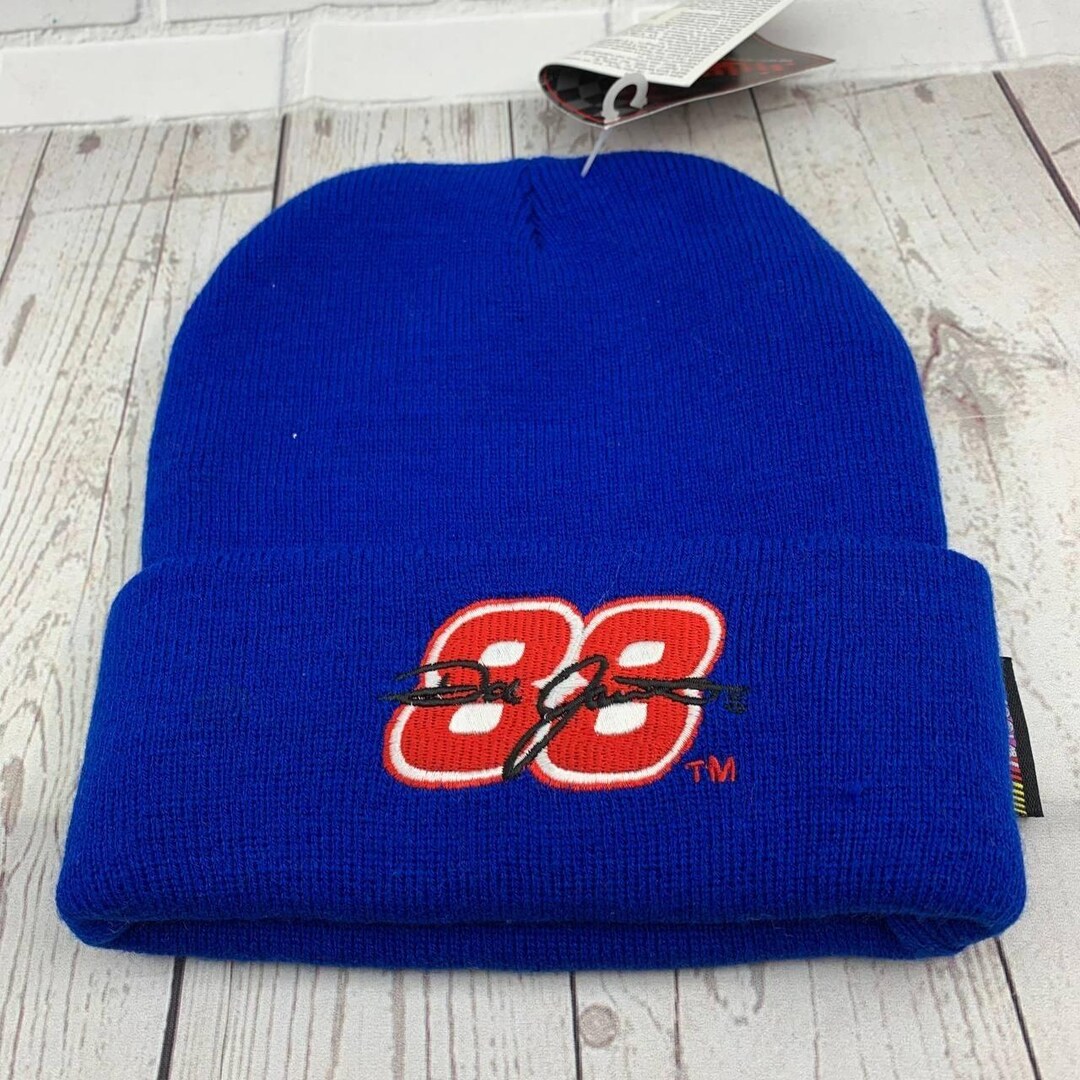 Vintage Cuffed Dale Jarrett #88 Nascar Hat Beanie Cap Blue New Men - Etsy