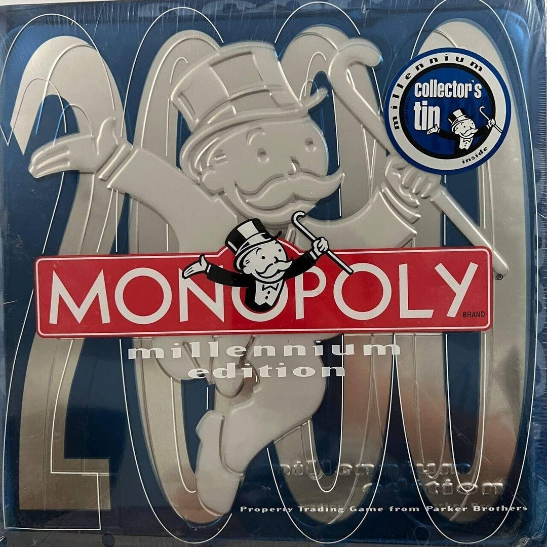 Vintage Monopoly Millennium 2000 Edition Collectors Tin Board Game ...