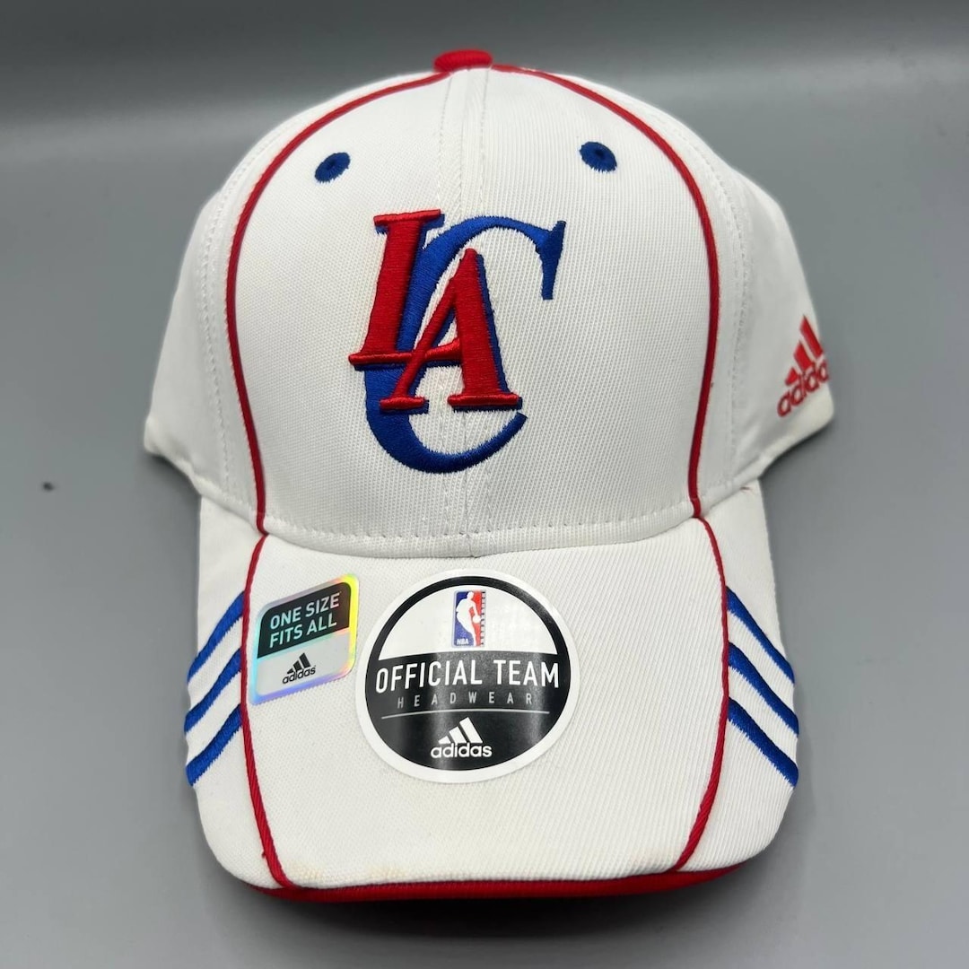Vintage Los Angeles LA Clippers Hat Men M-L Adidas NBA Stretch Fitted ...