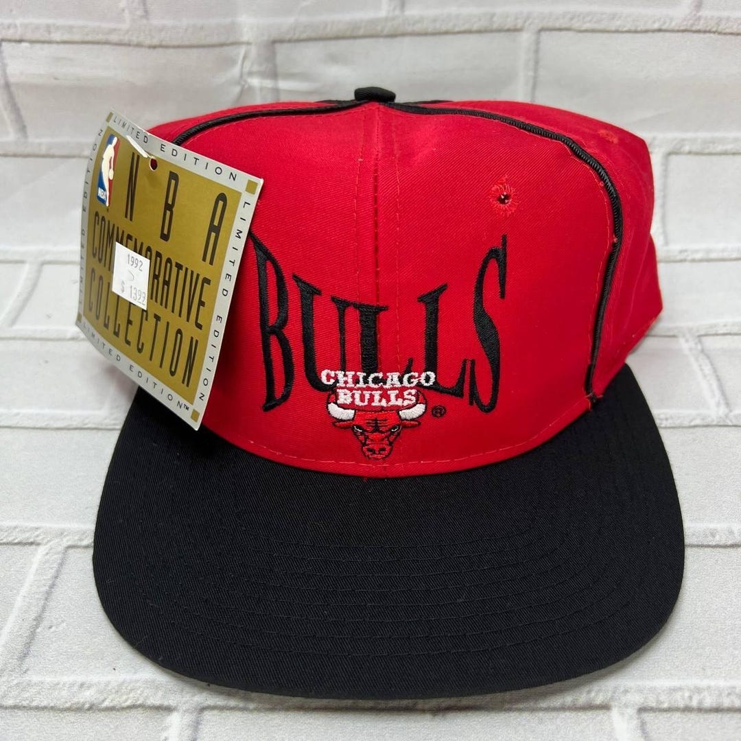 Vintage Chicago Bulls NBA 4566 of 6000 the Game Hat Snapback Cap Red ...