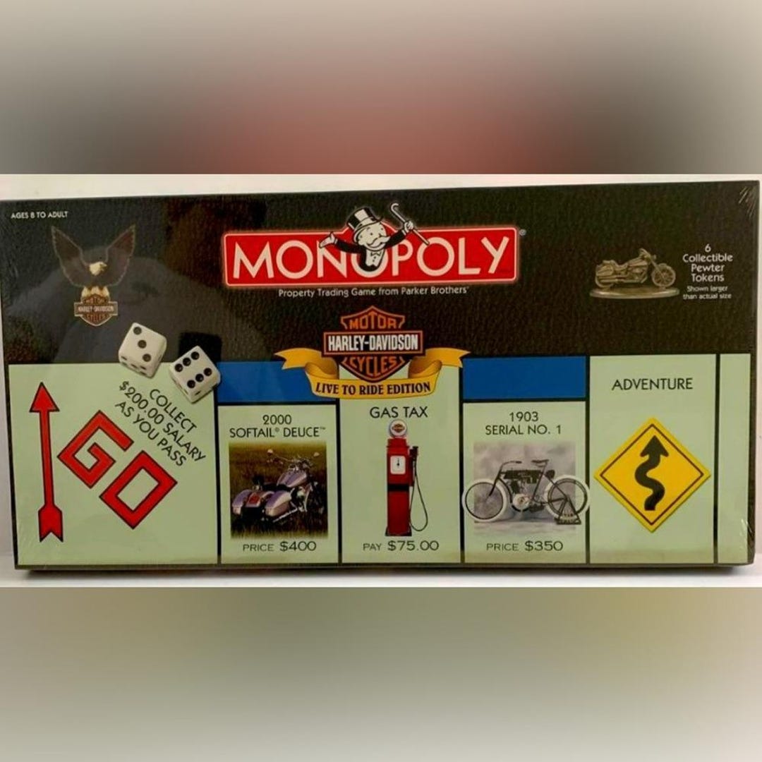 Vintage Monopoly Harley-davidson Live to Ride Edition Board Game 2000 ...