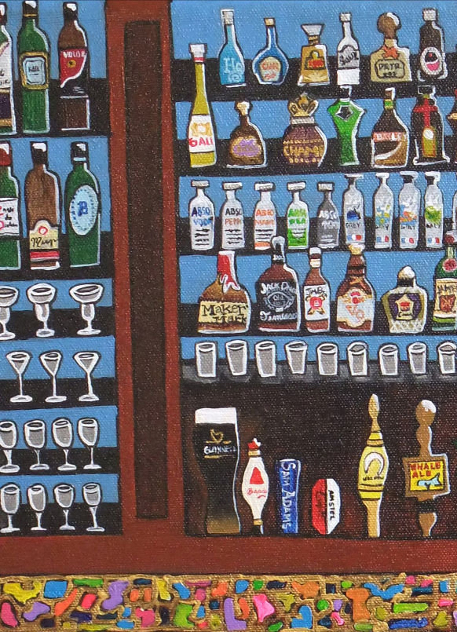 Beauty and the Beer Folk Art Print Bar Art Craft Beer - Etsy