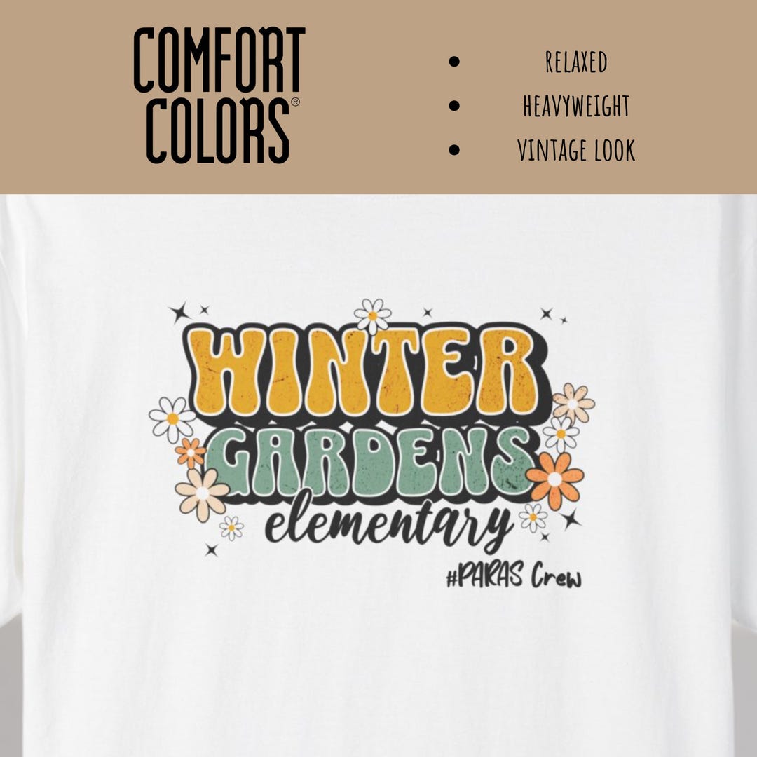 Winter Gardens Elementary T-shirt, Unisex Tee, Gift for Teachers ...