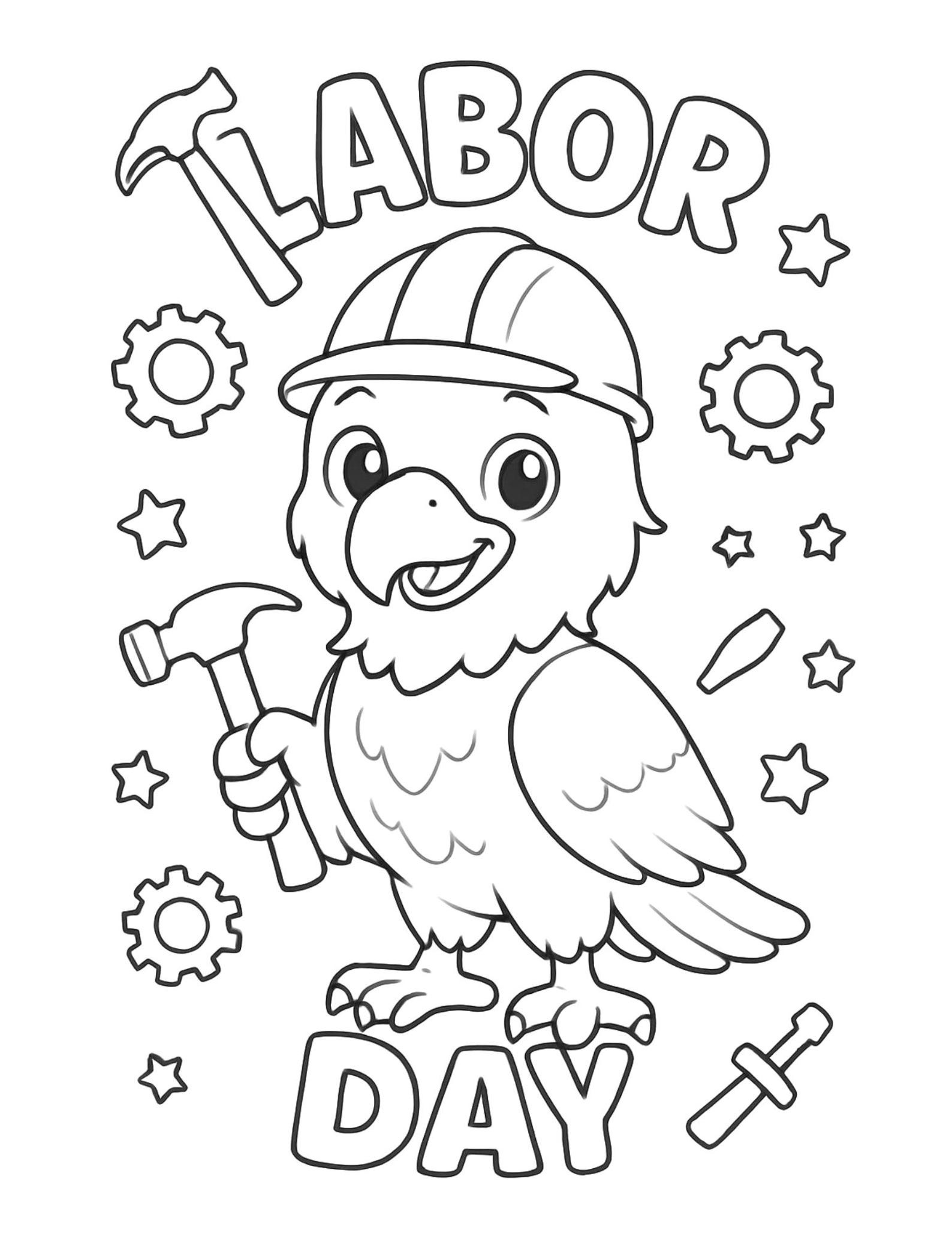 LABOR DAY COLORING Pages - Etsy