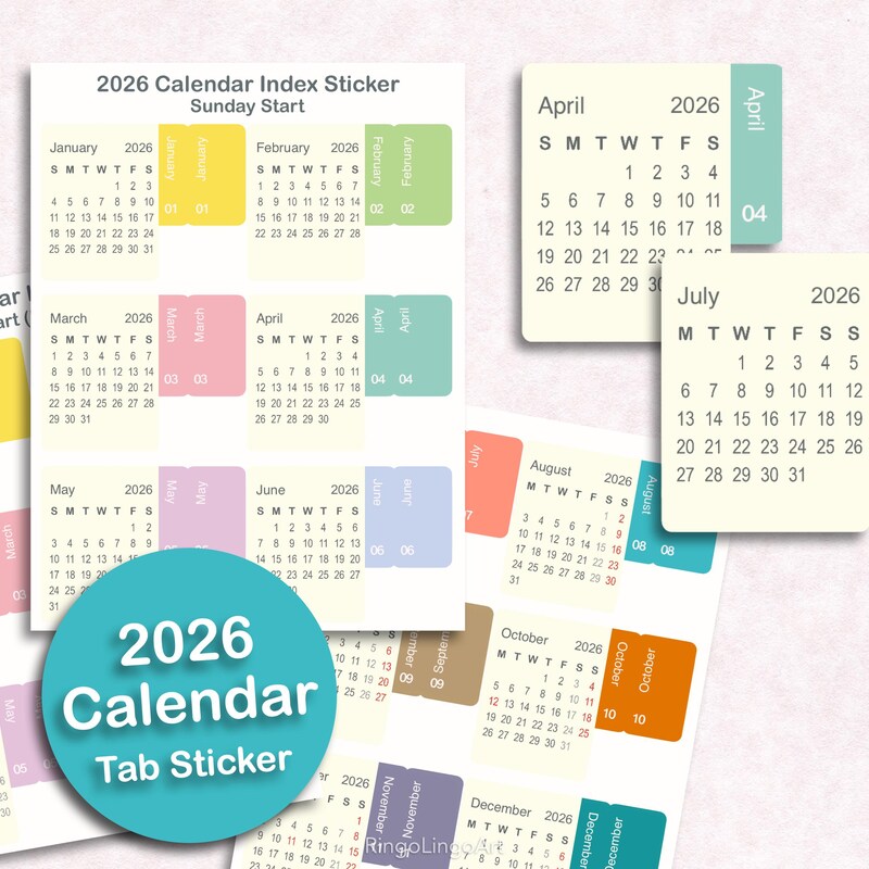 Index Calendar 2026 - Etsy UK