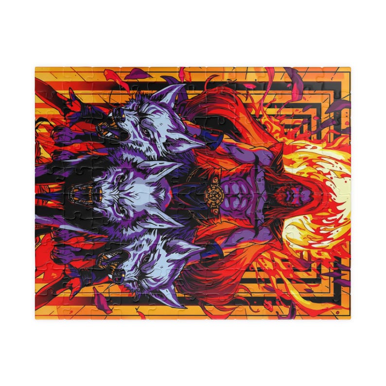 Hades and Cerberus Stained Glass Puzzle 110~1014 Piece | Greek ...
