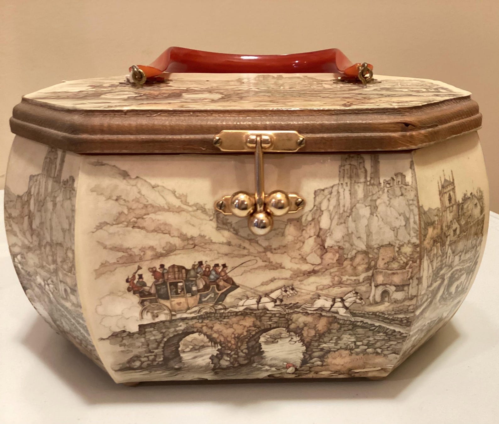 Anton Pieck Wooden Decoupage Box Purse - Etsy