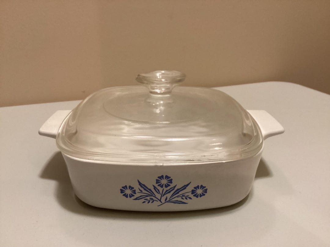 Corning Blue Cornflower Casserole Dish - Etsy