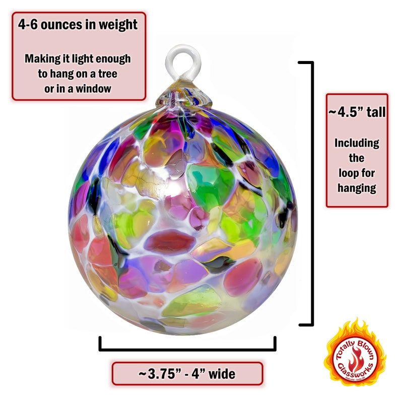 Ornament - Handmade Blown Glass - ‘magic Mix White Powder’ Sun Catcher ...