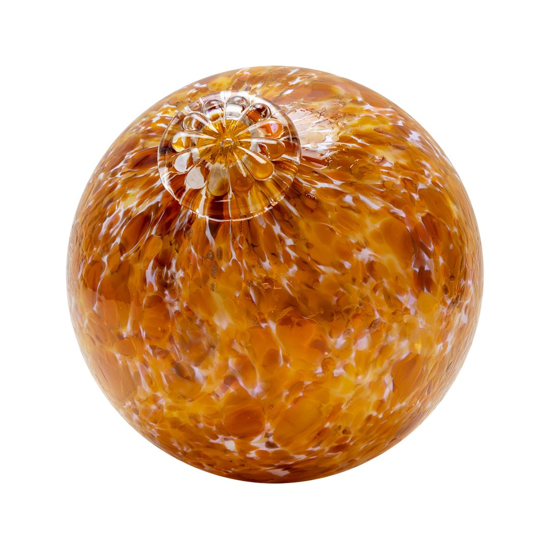 Pond Float, Garden Gazing Ball, Table Centerpiece. Honey Gold Brown ...