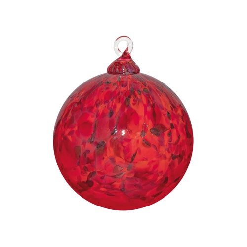 Vibrant Red Hand Blown Glass Ornament - Etsy