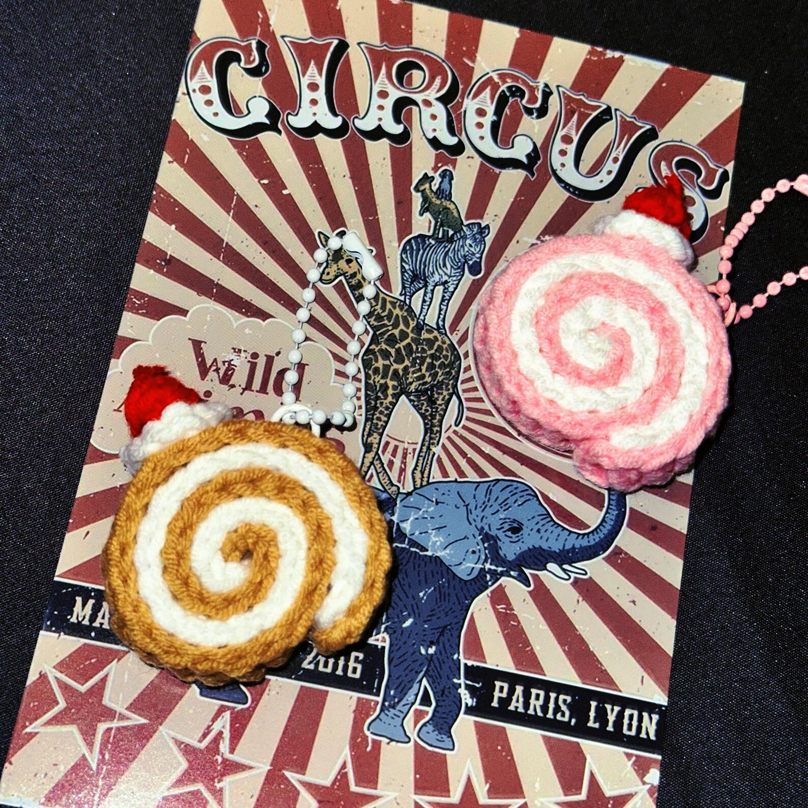 Crochet Swiss Roll Keychain: Handmade Milk Cotton Yarn Cake Charm - Etsy