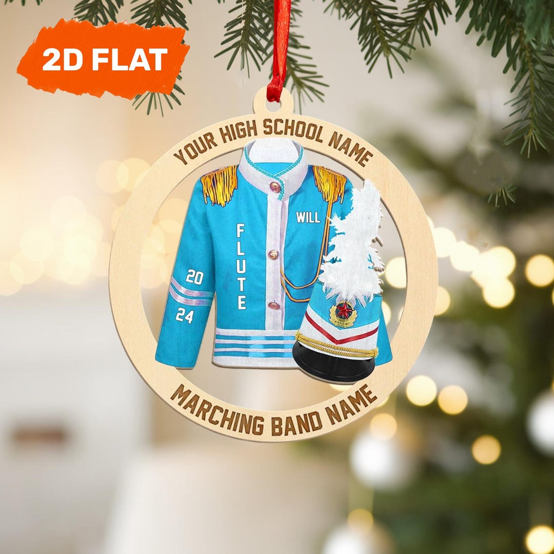 Personalized Marching Band Uniform Ornament Custom High School Name ...