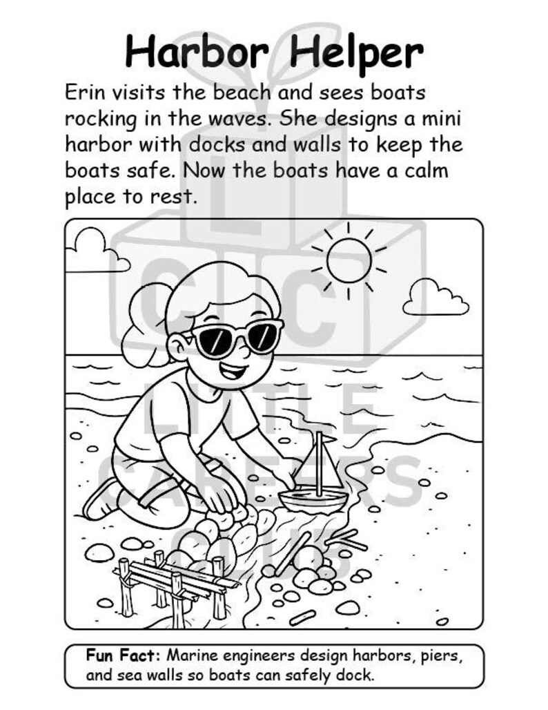 Erin the Engineer | Printable STEM Activity Book | Kids Coloring ...