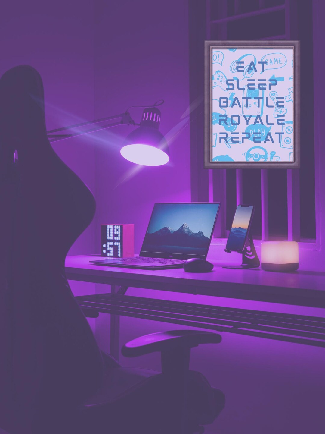 Gaming Poster Eat Sleep Battle Royale Repeat - Etsy