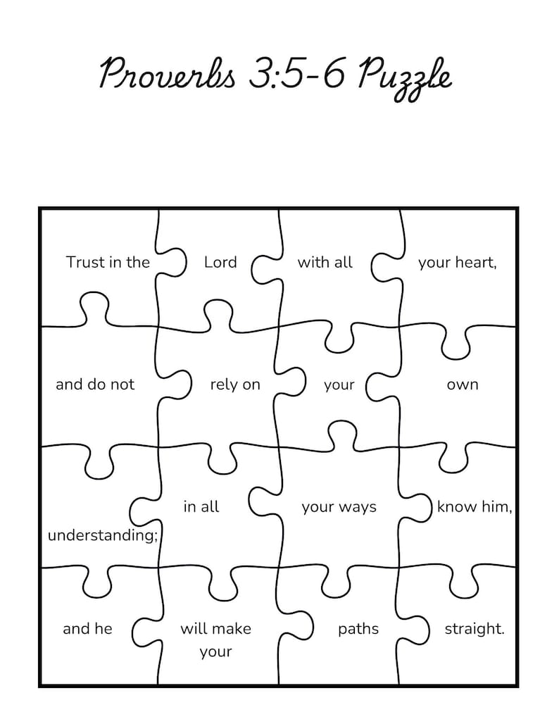 Popular Bible Verse Puzzle Bundle - Etsy