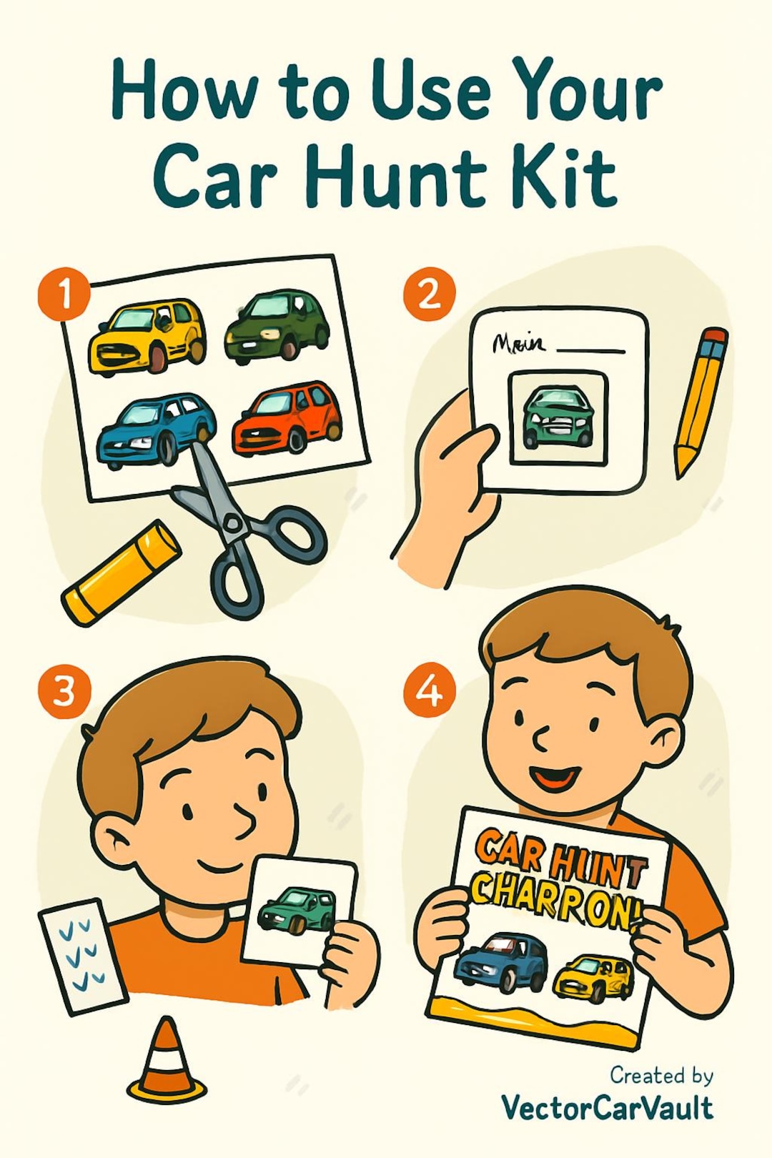 Car Scavenger Hunt Printable Game | Travel Journal PDF With Certificate ...