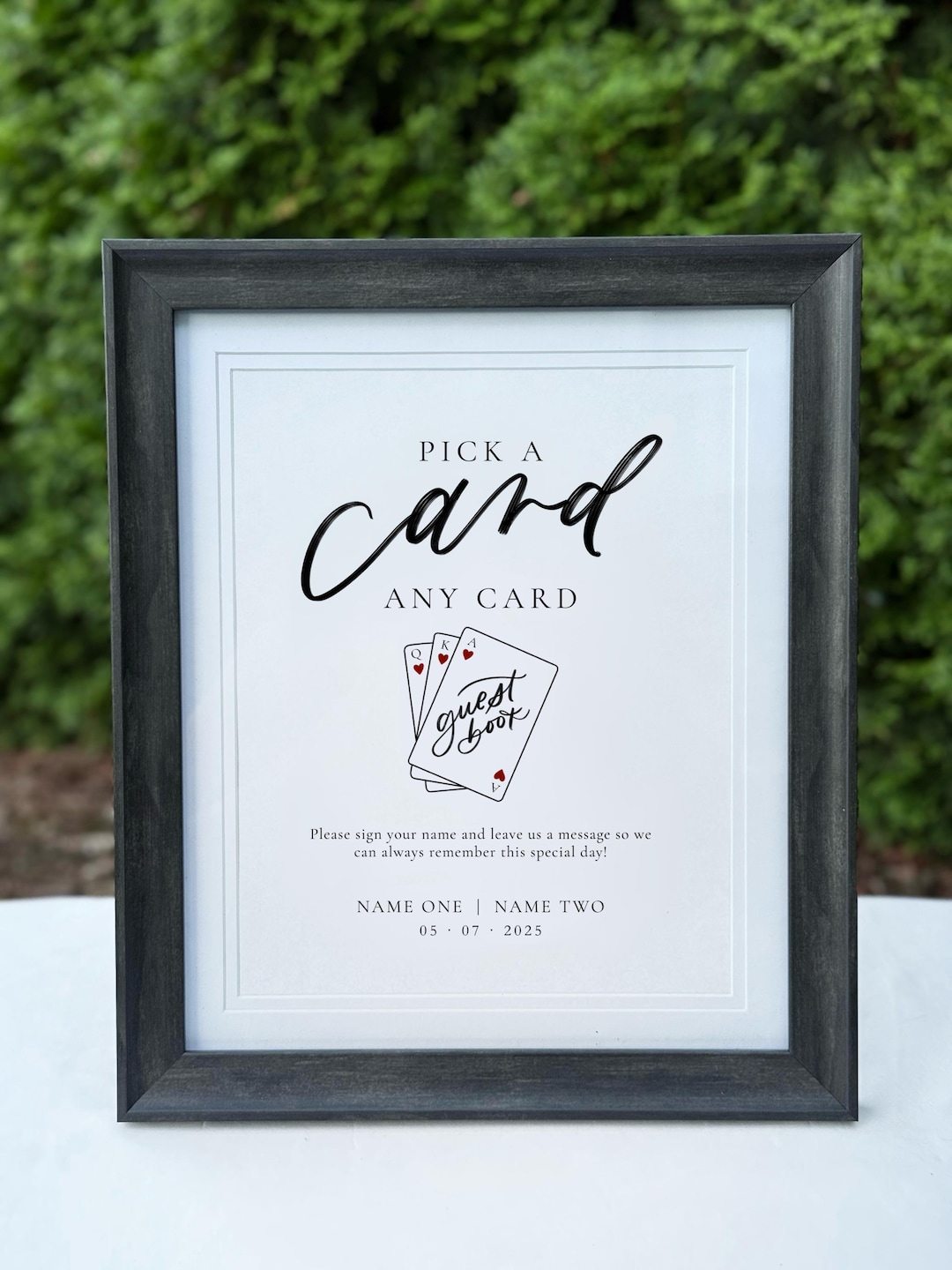 TEMPLATE: Pick a Card Wedding Sign – Guest Book Alternative – Leave a ...