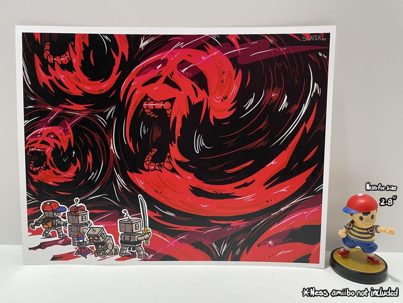 Earthbound (you Cant Grasp the True Form of Giygas) - 8.5x11" Fan Art ...