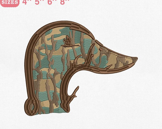 Hunting Deer Antler Camouflage Embroidery Design, Unique Hunting Stitch ...