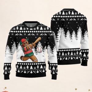 Christmas Sweater Baseball Gingerbread Man - Etsy
