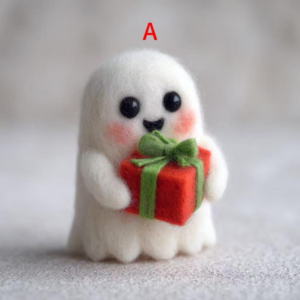 Needle Felted Ghost – Handmade Wool Halloween Decor - Etsy