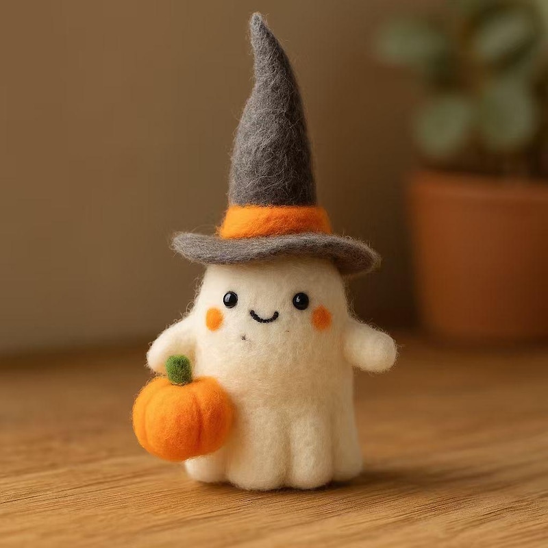 Needle Felted Ghost - Etsy