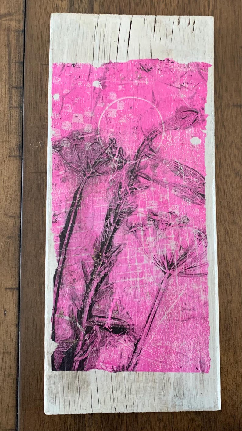 Rustic Botanical Print on Reclaimed Wood - Choose - Etsy