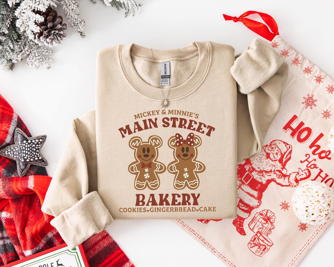 Mickey & Minnie's Main Street Sweatshirt, Retro Disney Christmas Shirt ...