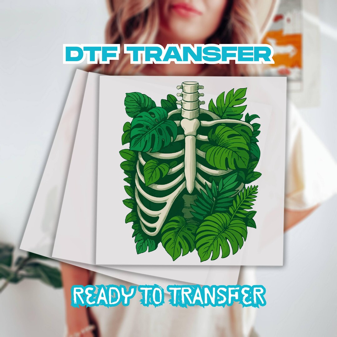 Skeleton Plant Body DTF, Plant Lover Ready to Press, Plant DTF Prints ...