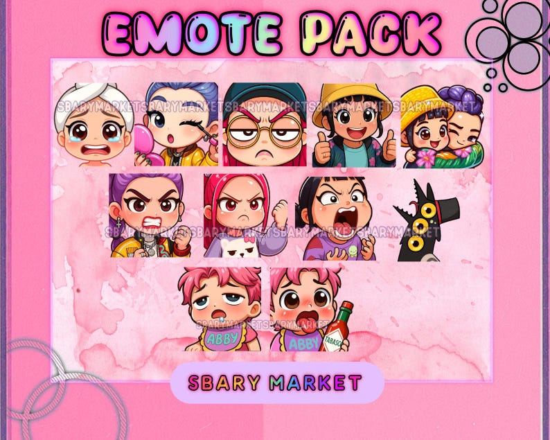 Kpop Demon Hunters BIG Emote Pack - Hunti/x & Saja Boys - Etsy