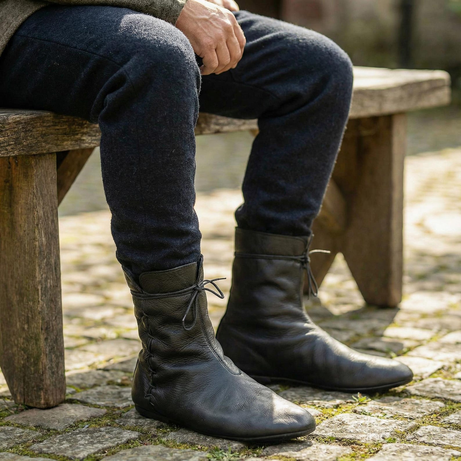 Handmade Medieval LARP Boots for Men – Viking & Renaissance Cosplay ...