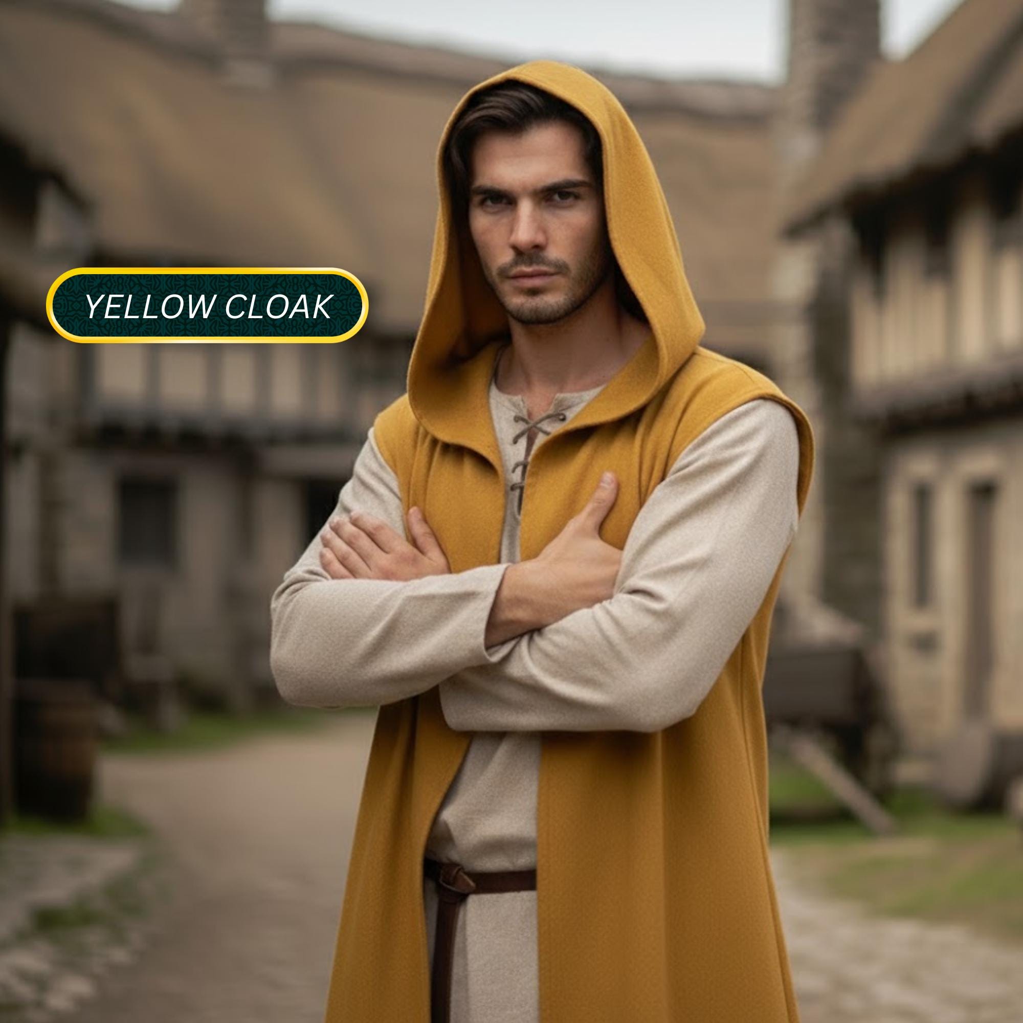 Green Medieval Open Front Cloak – Renaissance LARP Cape for Men - Etsy