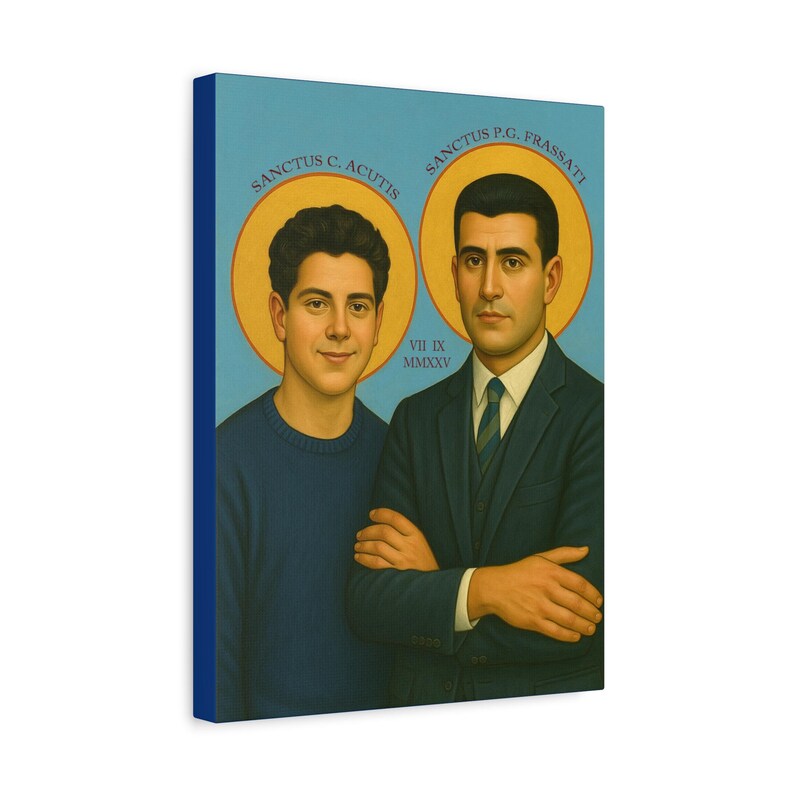 Saints Carlo Acutis & Pier Giorgio Frassati Canvas - Canonization 2025 ...