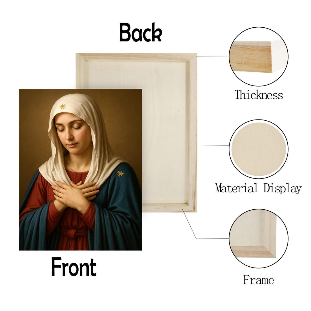 Madonna of Humility Wood Print: Catholic Virgin Mary Art (12"x16") - Etsy