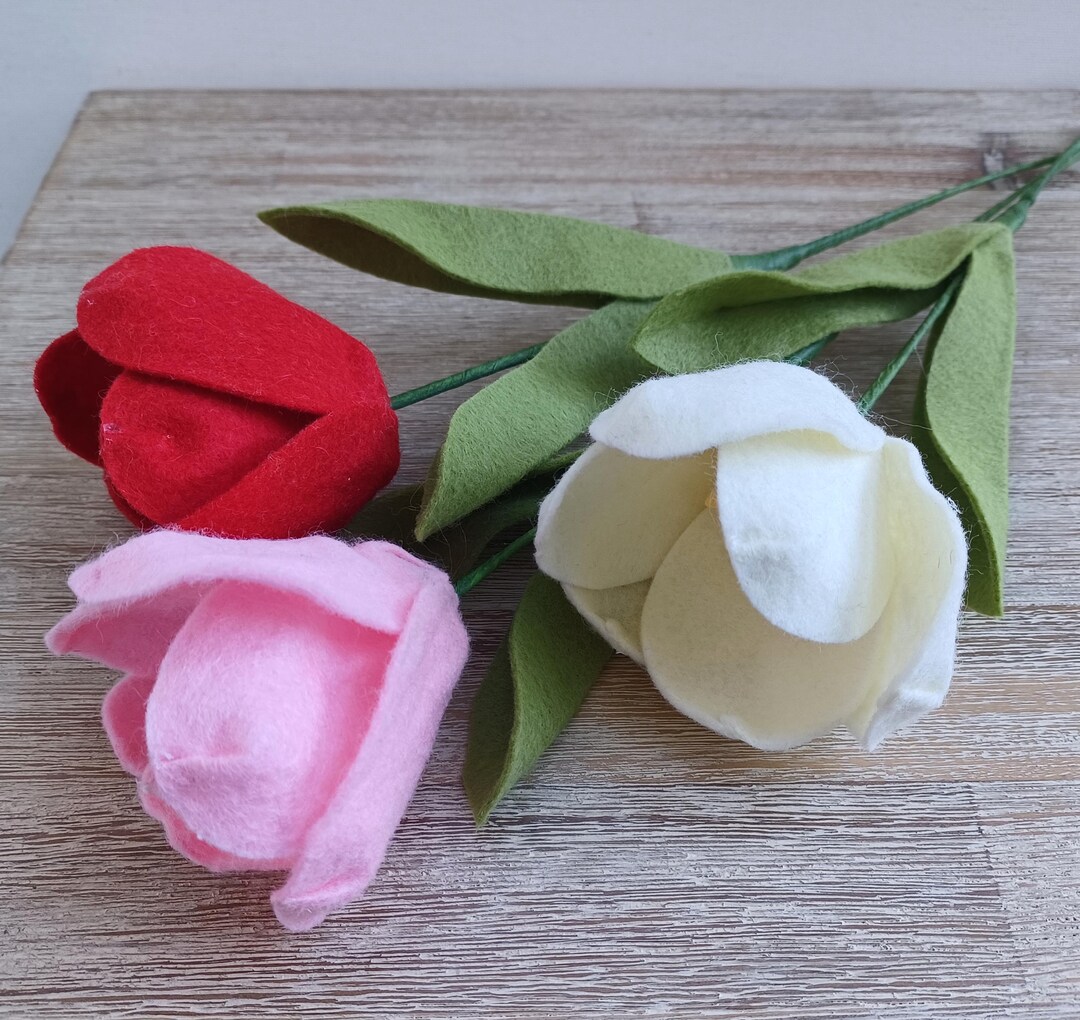Felt Tulip Flower Stems - Etsy