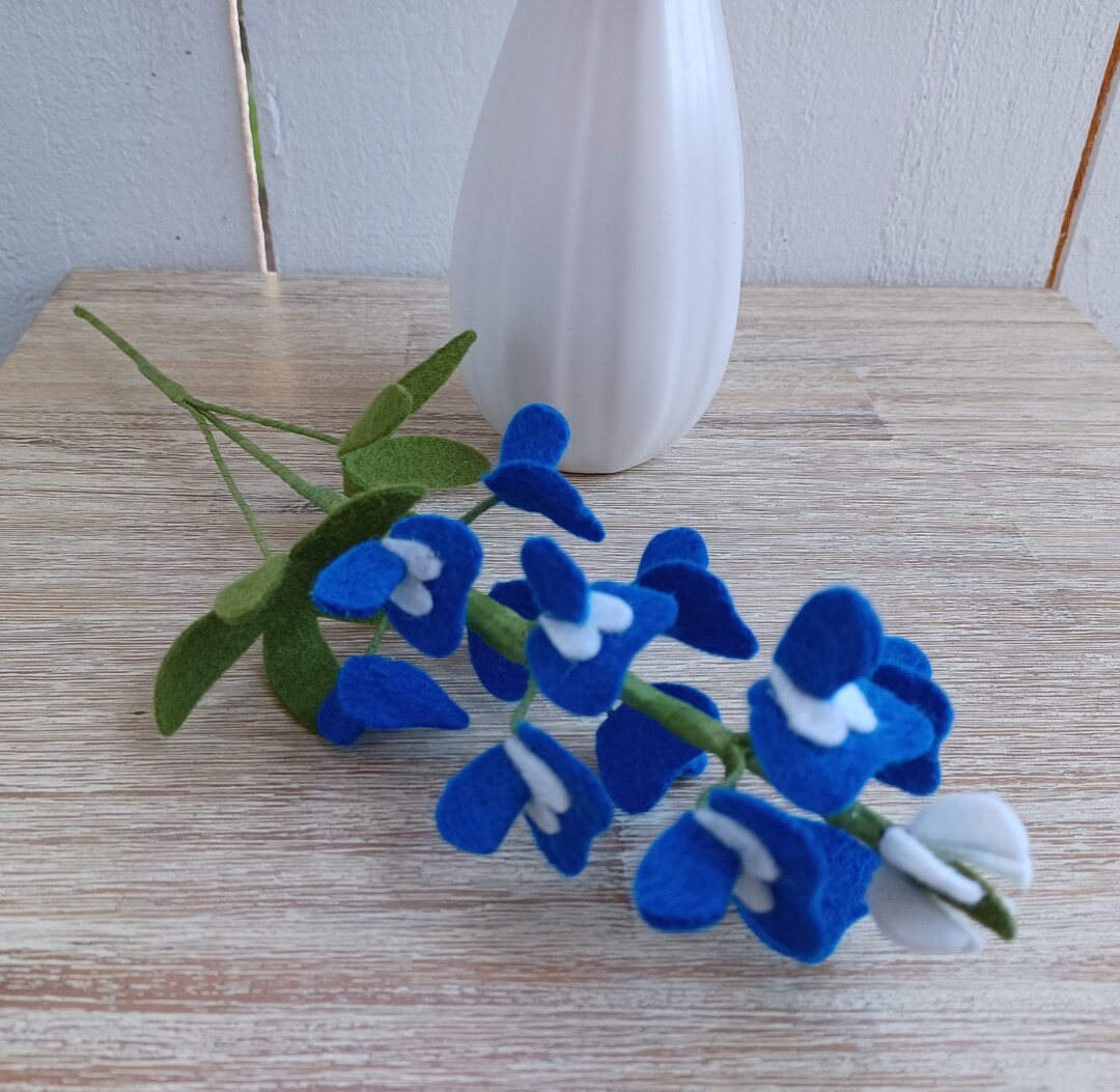 Felt Bluebonnet, Single Flower Stem - Etsy