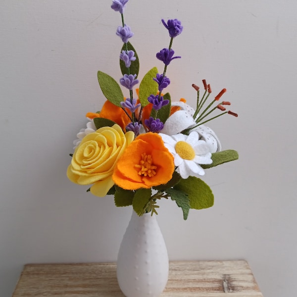 Felt Flower Bouquet - Etsy